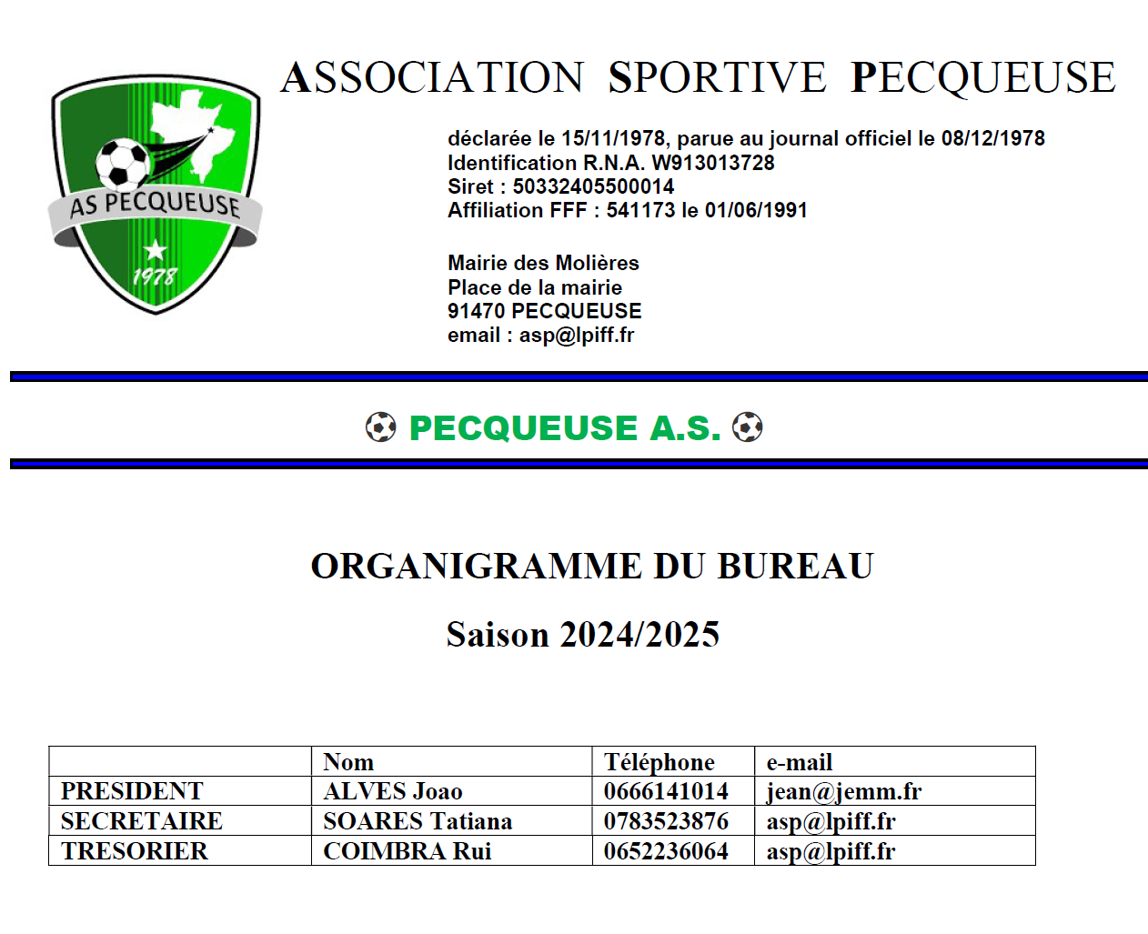 Asp Foot - Mairie de Pecqueuse